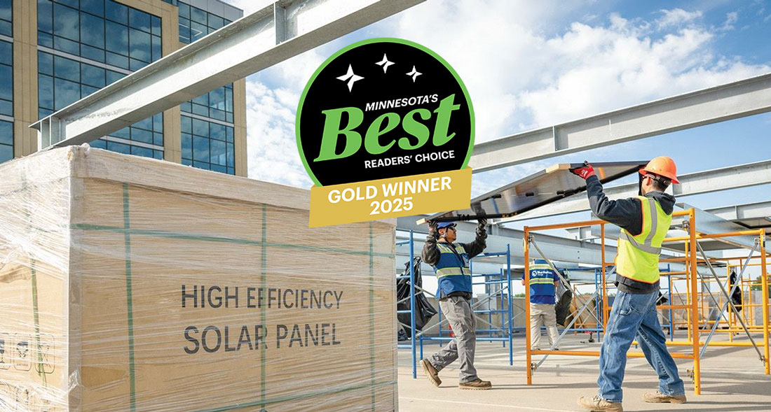 BHE wins Gold: Best Commercial Solar Provider of 2025 - Blue Horizon Energy